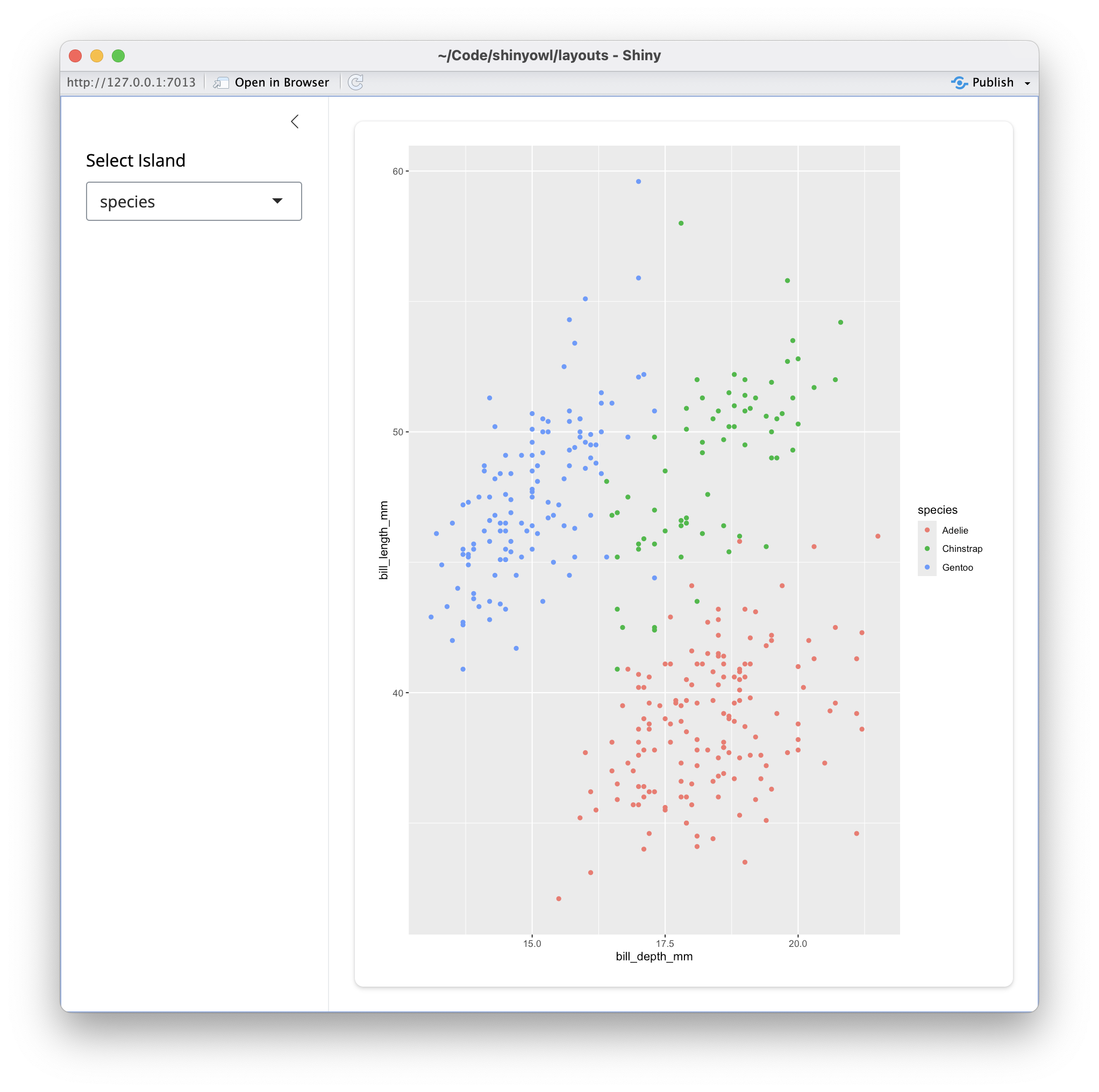 shinyowl – Part 1: UI Layout and Customizing